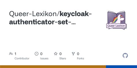 GitHub Queer Lexikon Keycloak Authenticator Set Attribute