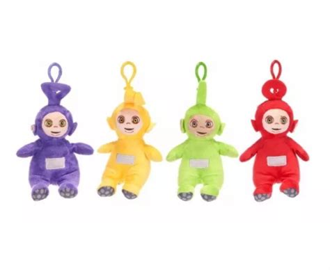 Teletubby Teletubbies 6and Bagclip Keyring Keychain Plush Tinky Winky