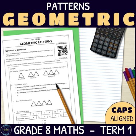 Geometric Patterns Grade 8 Maths Term 1 Lesson 26 Caps Colleens