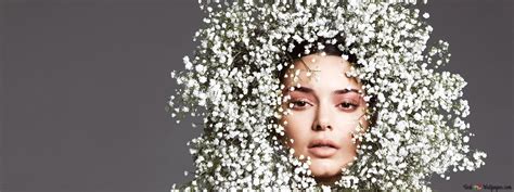 Wreathed Kendall Jenner Vogue Photoshoot 2k Wallpaper Download