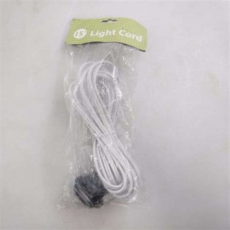 Benjamin International 15 Light Cord White Corded Light Socket For Regular Bulb Hanging Lamp