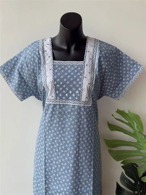 L Size Printed Cotton Nighty Ladies Cotton Nighty Cotton Nighty