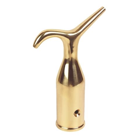 Polished Brass Pole Hook To Open Fanlight Catch Lock And Handle