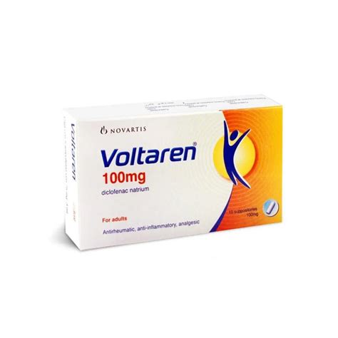 Voltaren Suppository 100mgx5 Hubpharm Africa