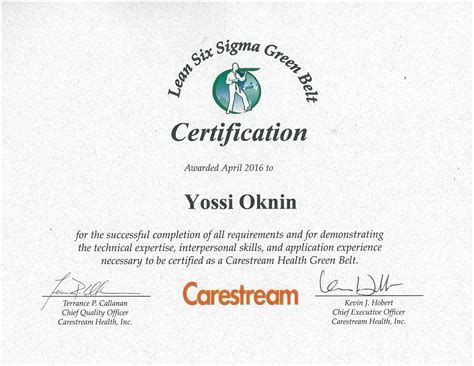 Six Sigma Green Belt Certification Pdf