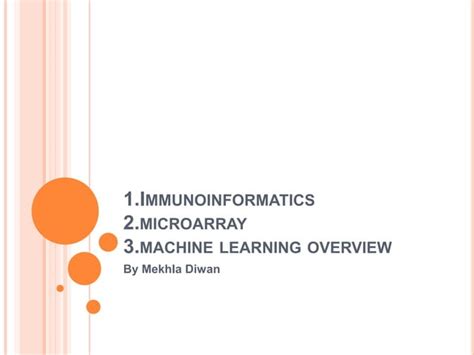 Immunoinformatics Microarray And Machine Learning All About Immunology Immunological