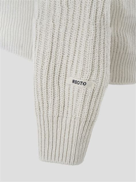 렉토 24ss Rc 로고 자카드 패치 U 넥 니트 그 후루츠패밀리