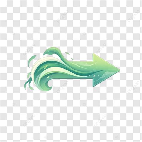 Green Arrow Shaped Wave Pattern Green Wave Arrow Form Png