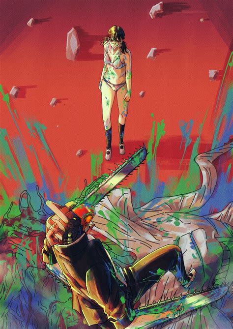 Erupusai2 Denji Chainsaw Man Yoru Chainsaw Man Yuko Chainsaw Man Chainsaw Man Hybrid