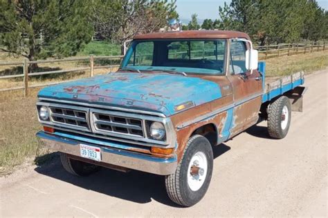 1971 Ford F 250 Custom Highboy Flatbed Project Sold At Bring A Trailer