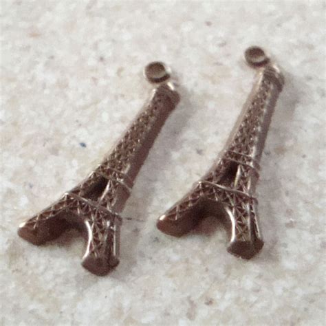 Brass Finding 22 X 10mm Vintaj Natural Brass Antiqued Eiffel Tower