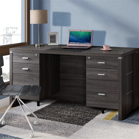 Office Desk With Locking File Drawer