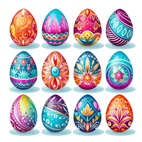Premium Photo Easter Egg Set