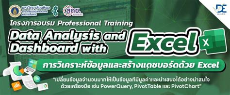 การวิเคราะห์ข้อมูลและสร้างแดชบอร์ดด้วย Excel Data Analysis And