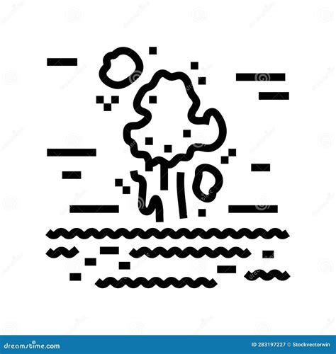 Marine Corrosion Line Icon Vector Illustration Stock Vector