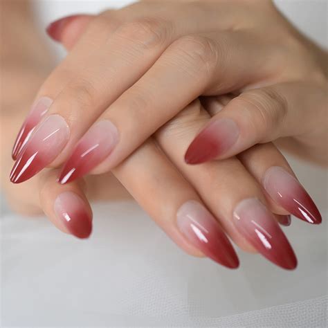Pretty Gel Nails Cute Acrylic Nails Fake Nails Swag Nails Red Ombre