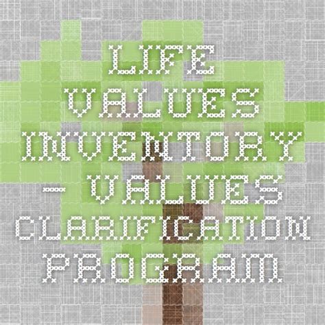 Life Values Inventory — Values Clarification Program In 2023 Life