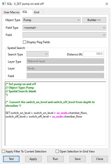 Importing Infosewer To Infoworks Icm Step 6 Import Pump Controls