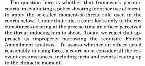 Fourth Amendment Police Use Of Force Update The Us Supreme Court