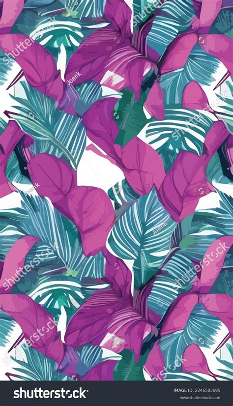 Vector Tropical Leaves Intricate Design Isolated Stock Vector Royalty