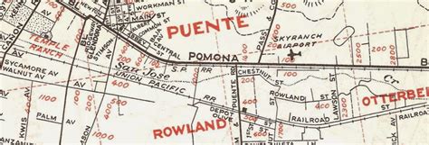 East San Gabriel Valley Puente Area Vintage Maps