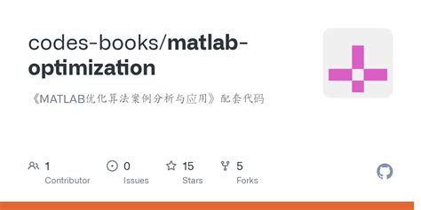 GitHub codes books matlab optimization MATLAB优化算法案例分析与应用配套代码