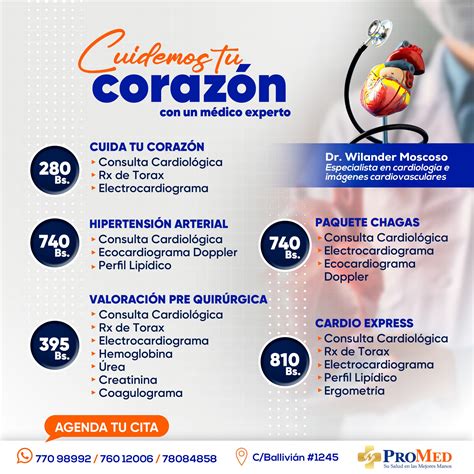 Promed 🫀🩺 Nuestros Paquetes De Chequeo Cardiológico Te Ayuda A