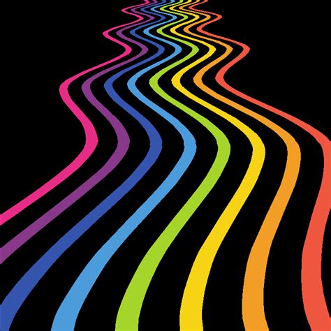 Abstract Rainbow Line Rainbow Road  Striping  Rainbow Wave 