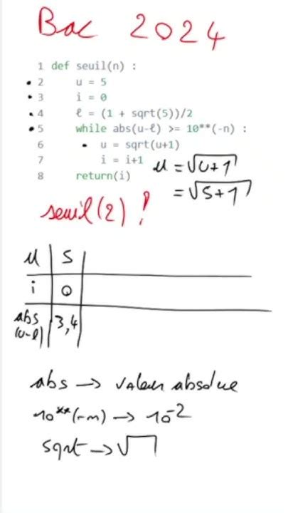 Bac Faire Fonctionner Un Algorithme Python 7 Youtube