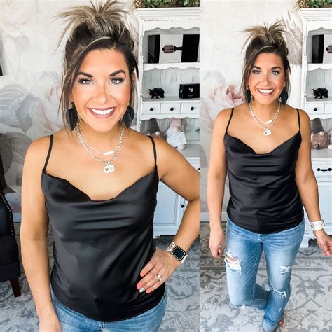 Wake You Up Satin Camisole Black