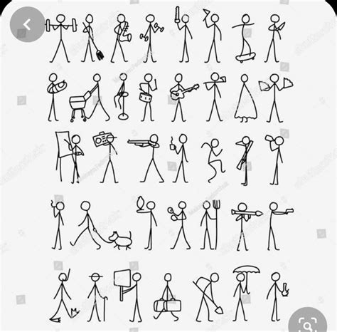 Stick Figure Styles Detailed Stick Figures Types Of Stick Figures