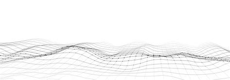 premium vector dynamic wave with connected dots and lines on a white