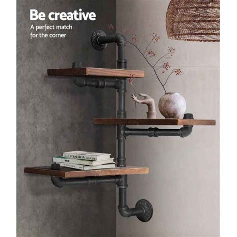 Artiss Floating Diy Pipe Shelf 3 Tiers Ivan The Ugly Clock