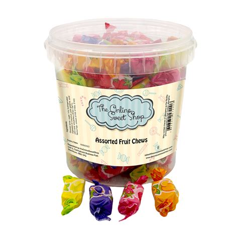 Assorted Fruit Chews Sweets Bucket The Online Sweet Shop