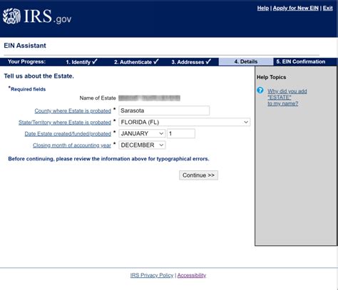 How To Apply For An Estate Ein Or Tin Online 9 Step Guide
