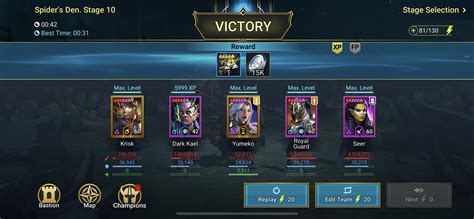 Spider Hard 10 Team That Is ~100 And 42 Seconds With General Builds When I Add Giant Slayer To