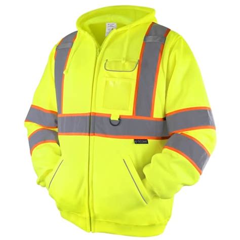 Amazon Safety Hoodie Jacket High Vis Reflective Safety Fleece Hoodie Ppe Gear By Ticonn 35 Off