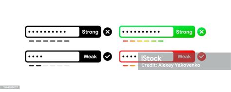 Password Complexity Flat Color Pick Up A Strong Password Password