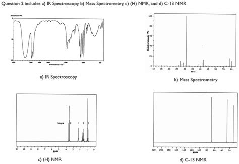 A Determine The Molecular Formula B Determine The Structural Formula Show Your Work For Each