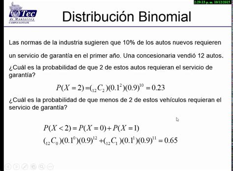Distribucion Binomial Youtube Distribucion Binomial Youtube