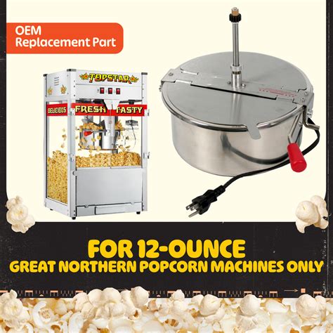 12 Oz Replacement Kettle For Popcorn Machine 1350w Kettle Popper With