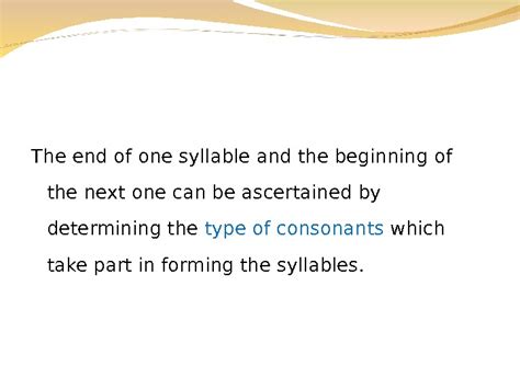 The Functions Of Syllables In English