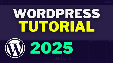 wordpress tutorial for beginners 2024 how to build a wordpress website youtube