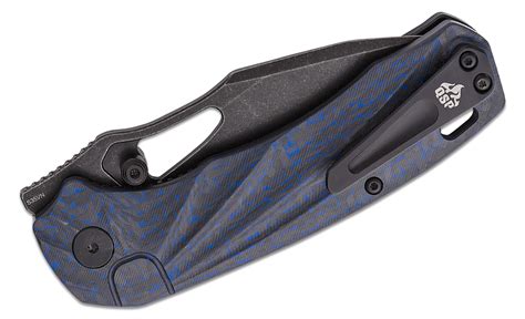 Qsp Knives Hornbill Front Flipper Knife 325 S35vn Black Stonewashed