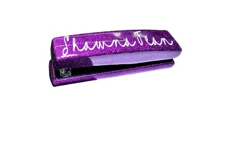 Custom Epoxy Coated Glitter Stapler With Name Personalized Office