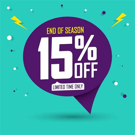 Sale 15 Off Speech Bubble Banner Design Template Premium Vector