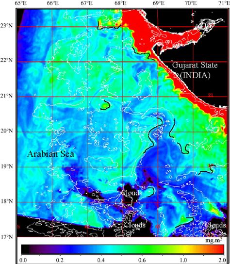 Typical Composite Image Generated From Satellite Derived Chlorophyll