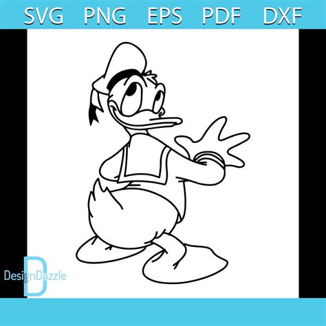 Donald Duck Svg Free Disney Svg Duck Svg Digital Download Inspire Uplift