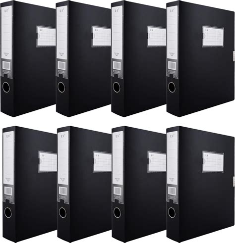 Videtol Box Files A4 Pack Of 8 Plastic Deep Holders 55mm Foolscap For