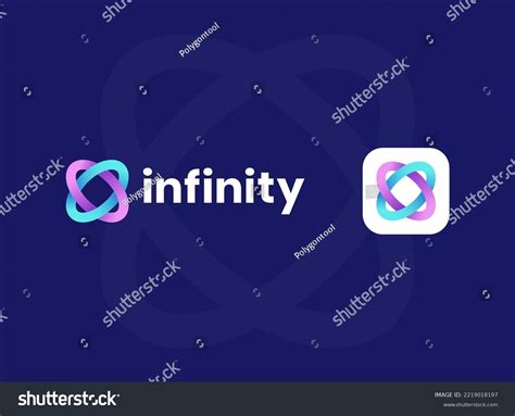 Gradient Infinity Lines Logo Design Infinity Stock Vector Royalty Free